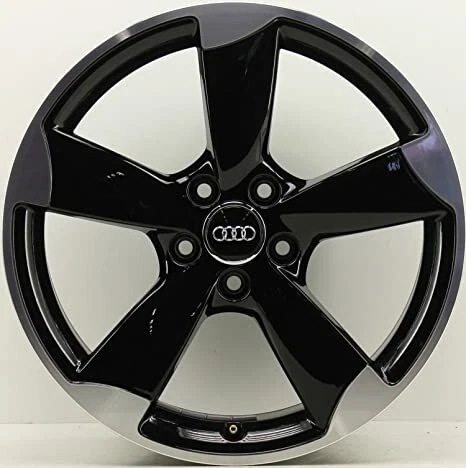 4 JANTES ALU neuves type AUDI ROTOR 18" noir poli A1 A3 A4 A6 Q3 Q5 A7 ...