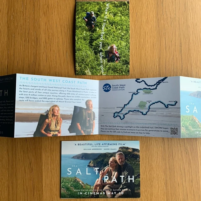 THE SALT PATH Post Card Movie Booklet Gillian Anderson Jason Isaacs ...