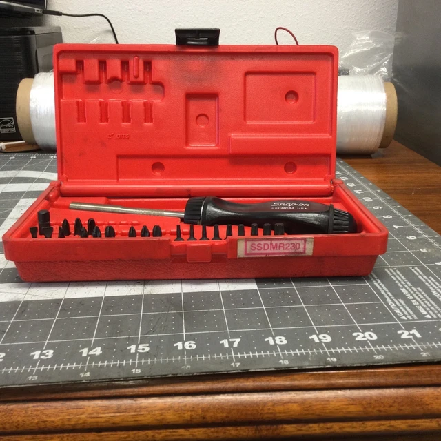 SNAP ON TOOLS Ratcheting Magnetic Screwdriver Set SSDMR230 Black ...