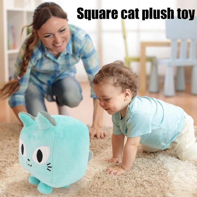 SQUARE CAT PLUSH Toy for Kid Animal Stuffed Doll Children Birthday Toy ...