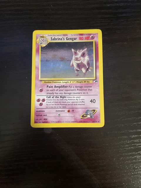 POKÉMON ILLIMITÉ SABRINA'S Gengar Holo - Héros de Gym - 14/132 EUR 123 ...