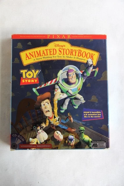DISNEY PIXAR ANIMATED Storybook Toy Story 1996 PC CD-ROM Windows ...