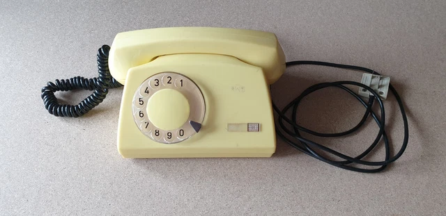VINTAGE LANDLINE PHONE TELKOM RWT ELEKTRIM yellow Poland USSR 1980 £35. ...