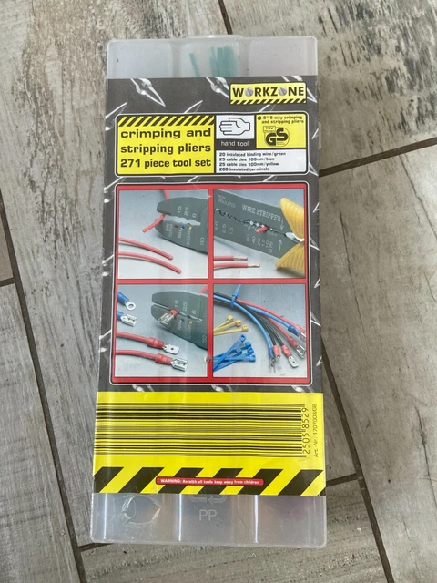 WORKZONE CRIMPING AND Stripping Pliers 271 Piece Tool Set Hand Tool ...