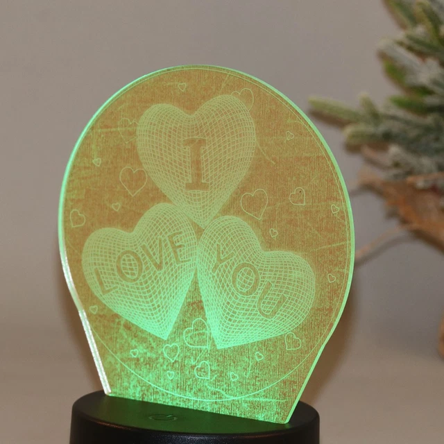 3D SHAPES LAMP Multicolor LED Lights Touch USB Night Light Table £7.55 ...