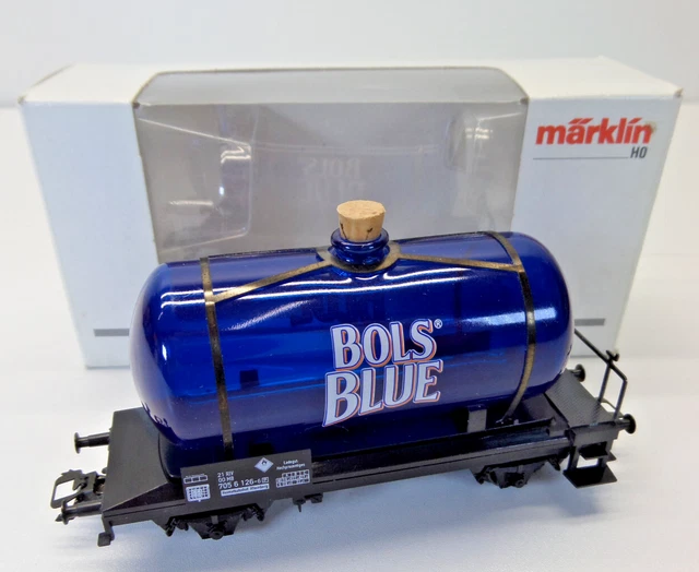 VAGONE MERCI MÄRKLIN H0 44525, carro cisterna per vetro, colore blu ...