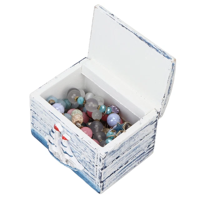 PETIT ORGANISATEUR DE Rangement En Bois Box Flip Open Type Vintage ...