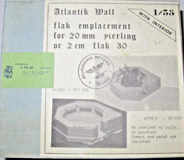 ATLANTIC WALL FLAK Emplacement Includes building only 1/35 EUR 25,99 ...