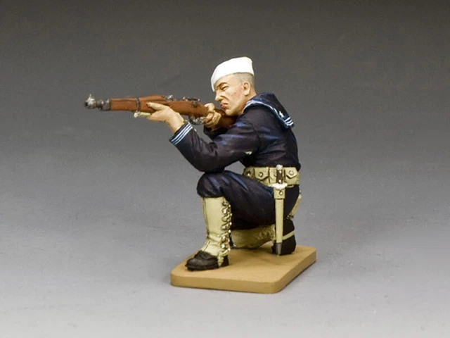 KING AND COUNTRY Bluejacket Kneeling Firing Rifle WW2 U.S. Navy USN027 ...