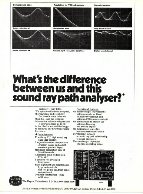 VTG 70S VAN Le Heem Revue Annonce Sonar Transducteur Son Ray Chemin ...