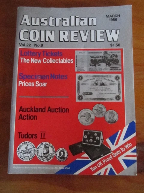MAGAZINE AUSTRALIAN COIN Review March 1986 Vol. 22 No. 9 ***** Great ...