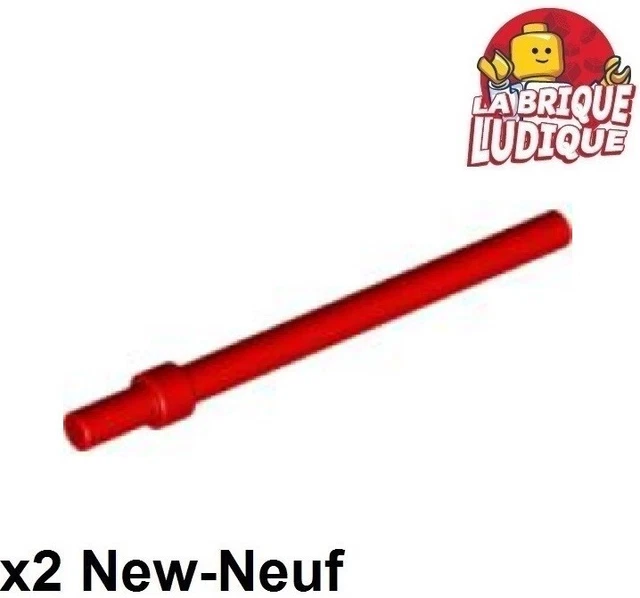 LEGO 2X BAR 6L barre bâton stick tige stop ring rouge/red 63965 NEUF ...