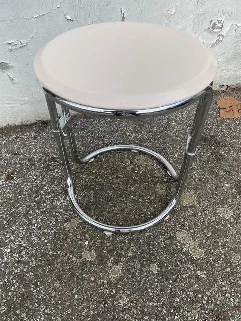 KEUCO HOCKER METALL Chrom, Stool , White Metal Loft Design Vintage 80er ...