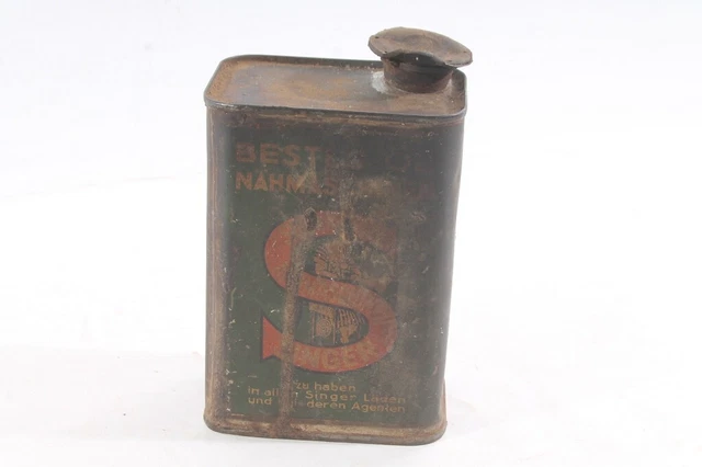 OLD TIN CAN Singer Sewing Machines Oil 30er Years Vintage Can Collector ...