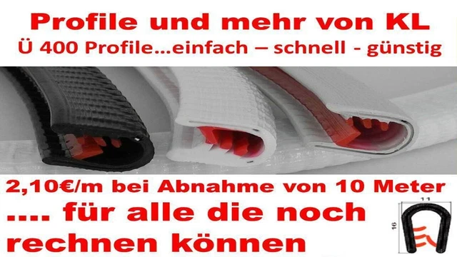 KANTENSCHUTZ KANTENSCHUTZPROFILE KEDER Klemm Band Gummi Profil PVC Blech 3 - 6mm EUR 1,00 ...