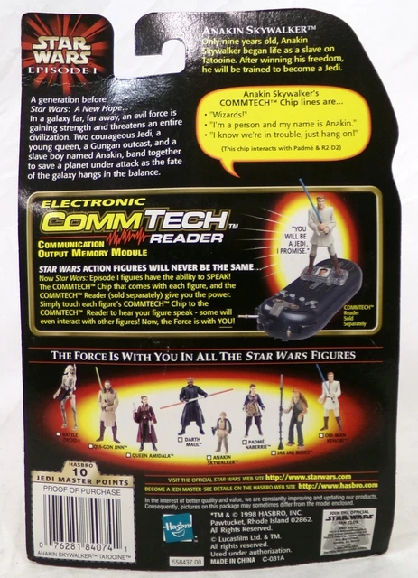 HASBRO STAR WARS la Amenaza Fantasma Tatooine Anakin Skywalker 3.75 ...