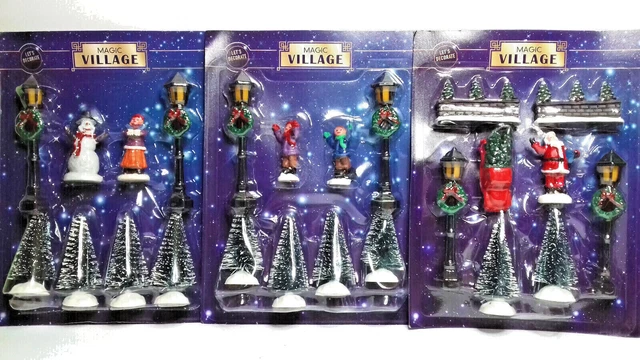 WEIHNACHTEN DEKO MAGIC Village Weihnachts-Figuren Weihnachtsmann ...