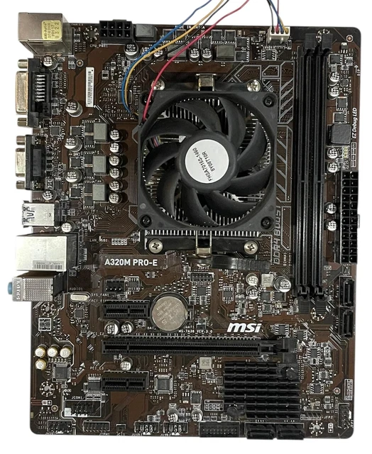 MSI A320M PRO-E Motherboard AMD A320 Socket AM4 DDR4 M-ATX USB3.1 DVI-D ...