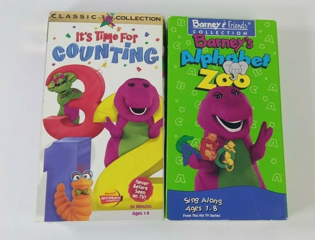 BARNEY AND FRIENDS ”Barneys alphabet zoo” "it's time for counting" VHS ...