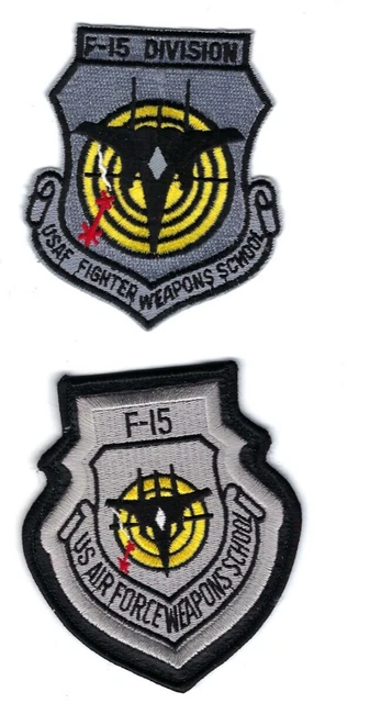 PATCH USAF F-15 Fighter Weapons School Fws Aircraft Pair T2 £11.33 ...