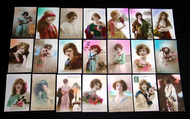 MODE ART DECO Garconne Pin-Up Miss Flapper 1925 Lot 21 Cpa Annees ...