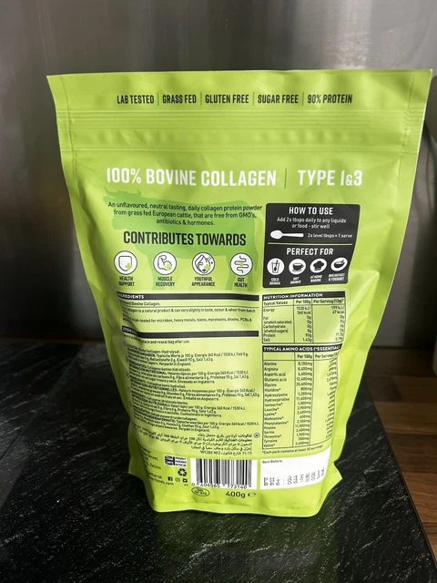 HUNTER AND GATHER Collagen Powder 400g Unflavored Bovine Peptides-NEW £ ...