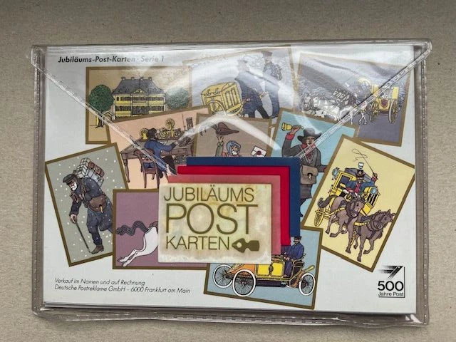 500 JAHRE POST Jubiläums Postkarten Serie Nr. 1 10 x 10 Karten OVP EUR ...