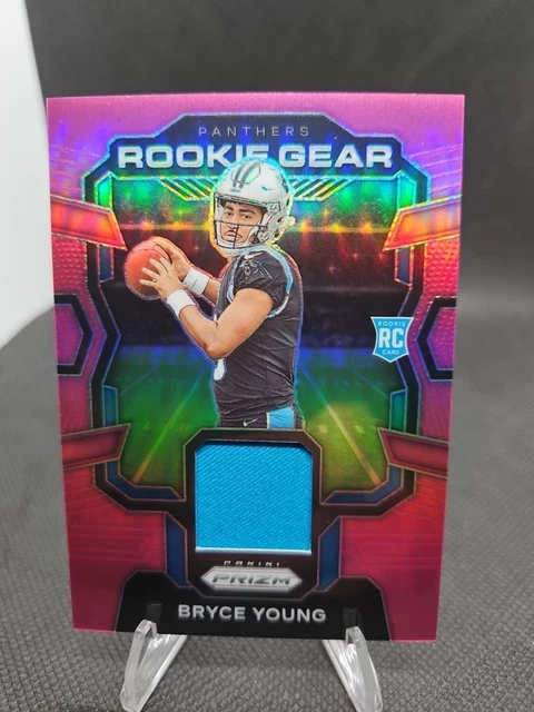 PANINI NFL PRIZM - Bryce Young RC - patch d'équipement recrue rose EUR ...