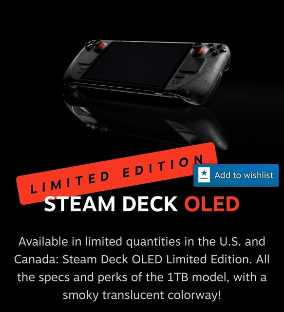 Valve Steam Deck Oled 1tb Handheld Console Limited Edition In Hand