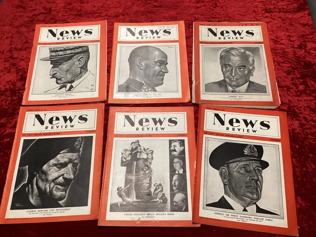 NEWS REVIEW MAGAZINE Jan -June 1943 25 editions, WW2 History News ...