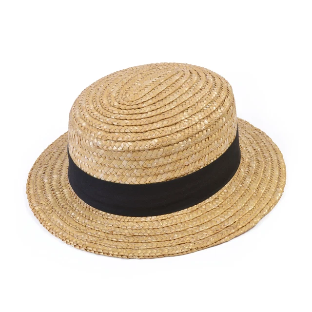 CLASSIC STRAW BOATER Hat Adults Victorian Georgian Fancy Dress Costume ...