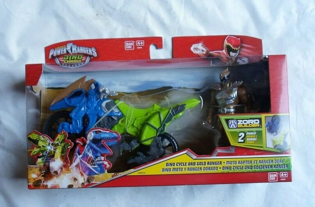 POWER RANGERS DINO Charge - Moto Raptor et ranger doré Cycle / Gold ...