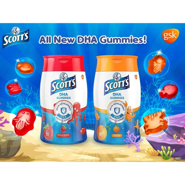 BABY SHARK SCOTT'S Emulsion DHA Gummies Cod Liver Oil Nutrition 60s EUR ...