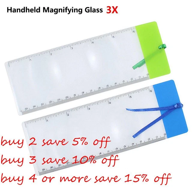 PVC CARD TYPE Handheld Microscope Bookmark Magnifiers Magnifying Glass ...