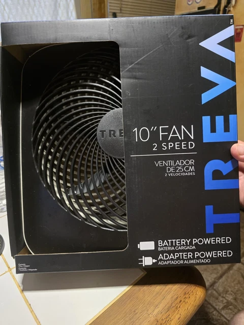 TREVA 10& FAN 2 Speed Battery Or Adapter Powered New In The Box $28.00 ...