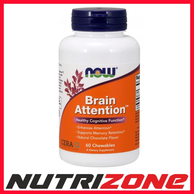 NOW FOODS BRAIN Attention Memory Function Support - 60 chewables £35.10 ...