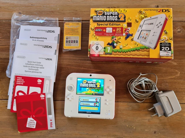 CONSOLE NINTENDO 2DS PACK SUPER MARIO BROS 2 rouge blanc complet SD VIP ...