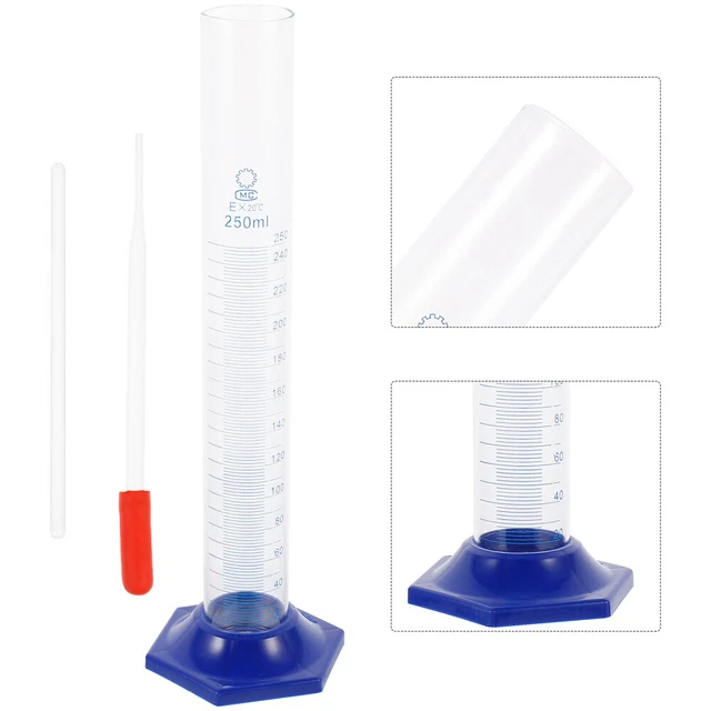 GLASS TEST TUBES Conical Measuring Cylinder Graduated Scale £15.20 ...