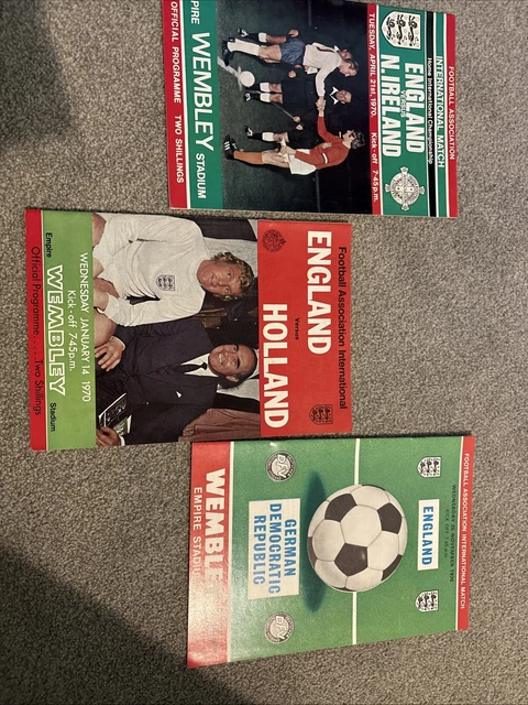 ENGLAND FOOTBALL PROGRAMMES 1970 X3 £9.04 - PicClick UK