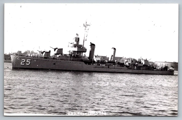US NAVY MILITARY Ship USS Fitch DMS-25 Formerly DD-462 At Sea With Crew ...