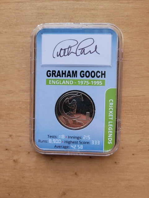 GRAHAM GOOCH SIGNED Uncirculated Cricket Coin £7.99 - PicClick UK