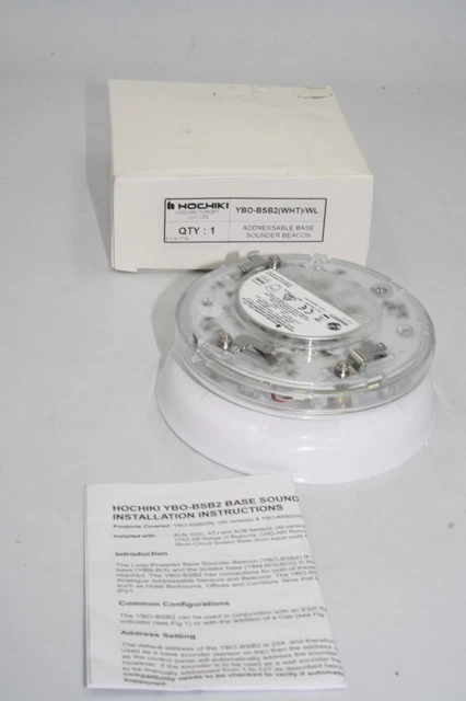 HOCHIKI YBO-BSB2(WHT)/WL Addressable Base Sounder White Flash Beacon ...