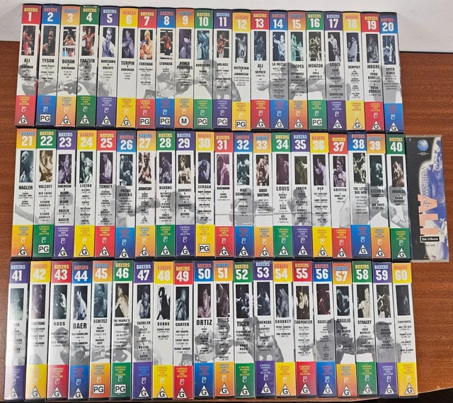 BOXERS MARSHALL CAVENDISH Video Collection VHS Tapes Vols 1-60 + Ali ...