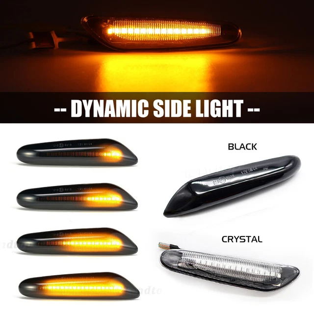 FOR BMW E90 E60 E82 E87 E88 Sequential LED Side Marker Turn Signal ...