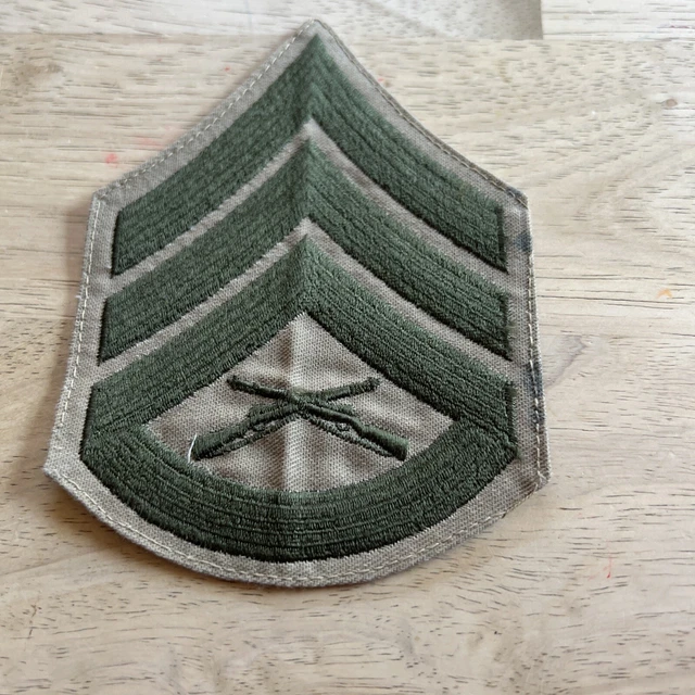 STAFF SERGEANT USMC Tan Green Enlisted Rank Patch $3.99 - PicClick