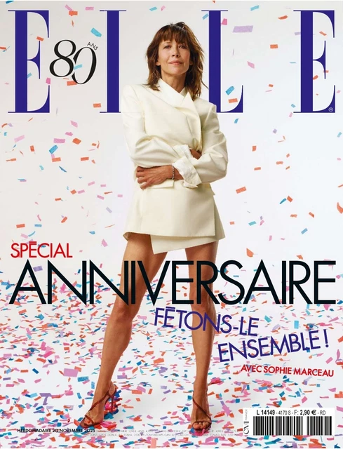 ELLE SOPHIE MARCEAU spécial anniversaire novembre 2025 N°4170 EUR 12,00 ...