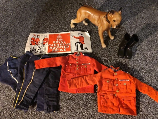 VINTAGE ACTION MAN Canadian Mountie RCMP Job Lot With Brutus £10.00 ...