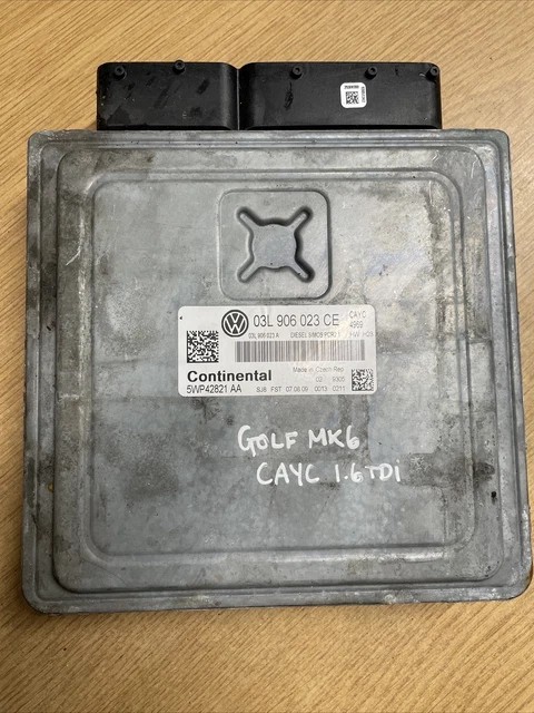 VW GOLF MK6 - 1.6TDi CAYC - Engine Control Module ECU 03L906023CE ...