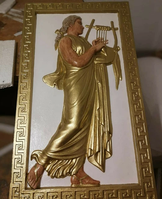 GREEK STUCCO GIPS Gold Greek Sculpture Greek Picture Relief Wall Relief ...