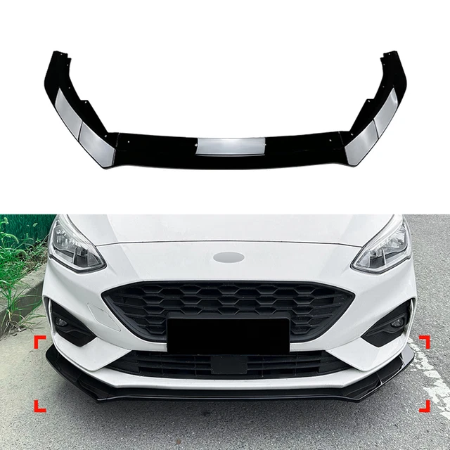 FRONT BUMPER SPOILER Lip Kit For Focus MK4 ST Line 2019 2020-2022 Gloss ...